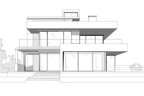 Premium Vector 3d Rendering Sketch Of Modern Cozy House By The River