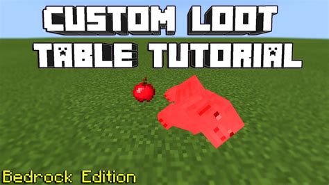 Minecraft How To Add Custom A Loot Table Into The Minecraft Bedrock Edition Youtube