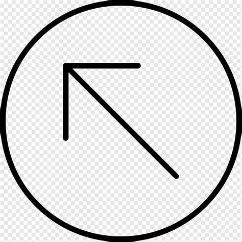 Arrow Circle Direction Navigation Small Thin Up And Left Upleft Arrow Inside A Circle