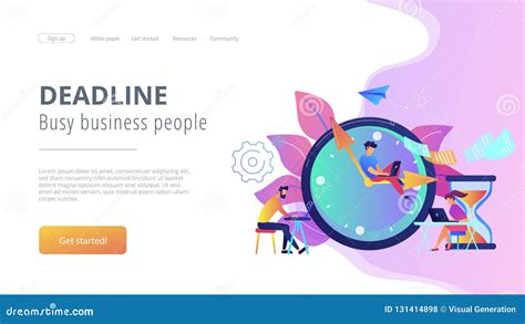 Deadline Concept Landing Page Stock Vector Illustration Of Metaphor