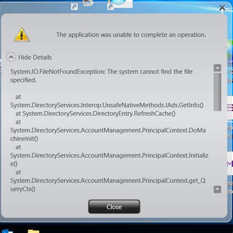 System IO FileNotFoundException System Cannot Find The Specified File Microsoft Community