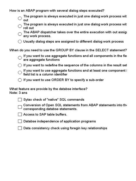Abap Tests Pdf Class Computer Programming Subroutine