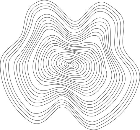 Linear Wooden Tree Rings Pattern Topography Circles With Map Texture