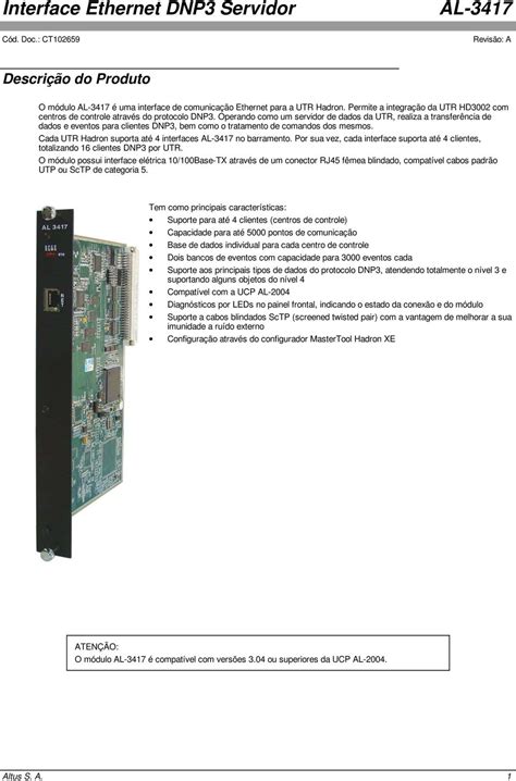 interface ethernet dnp3 servidor pdf free download