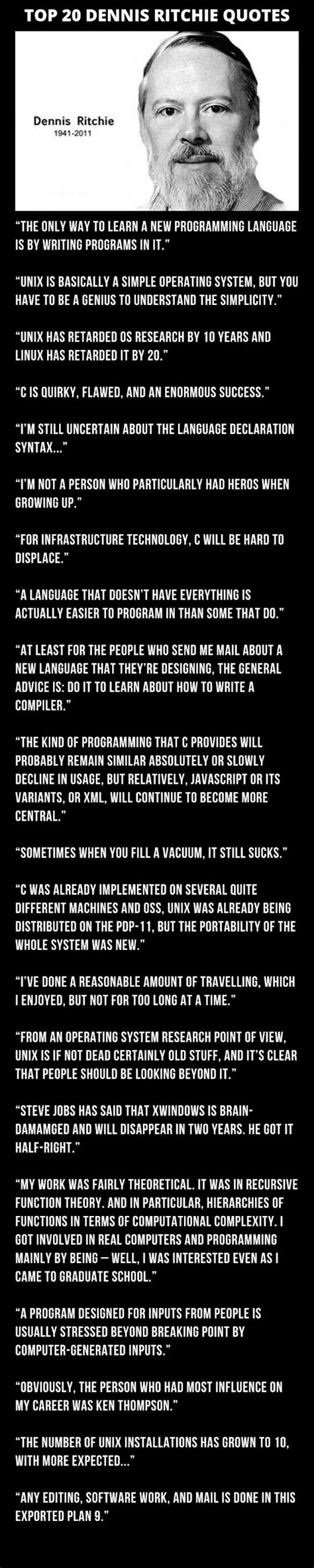 dennis ritchie who invented the c programming language amazing wtf