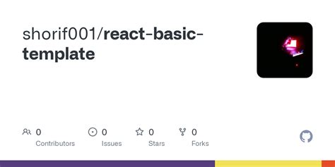GitHub Shorif React Basic Template