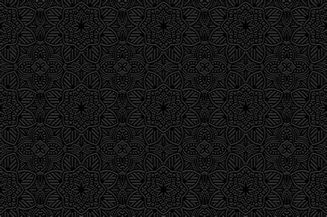양각 빈티지 검정 배경 커버 민족 디자인 보도 용지 보헤미안 스타일 낙서 및 젠탱글 기술 부족 기하학적 3d 패턴입니다 동양