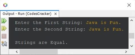 Java Program To Compare Two Strings