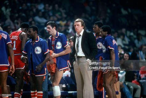 Head Coach Billy Cunningham Of The Philadelphia 76ers Looks On While