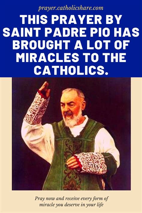 This Is Padre Pios Awesome Prayer That Has Delivered Miracles To Most Believers St Padre Pio