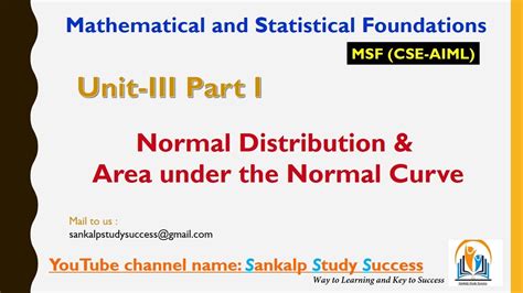 3 1 unit 3 normal distribution r22 2 1 jntuh cse ai