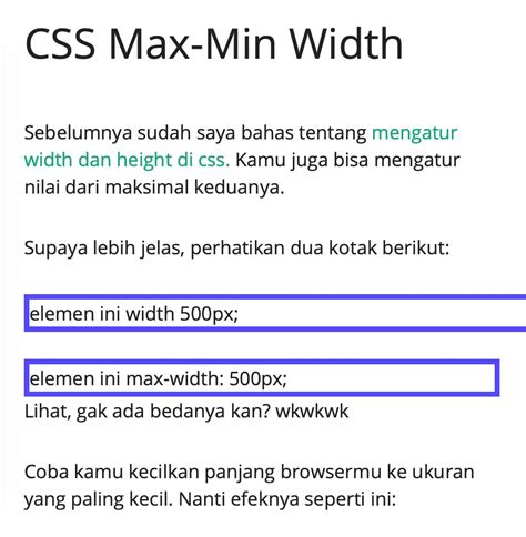 cara mengatur ukuran max width di css dengan mudah