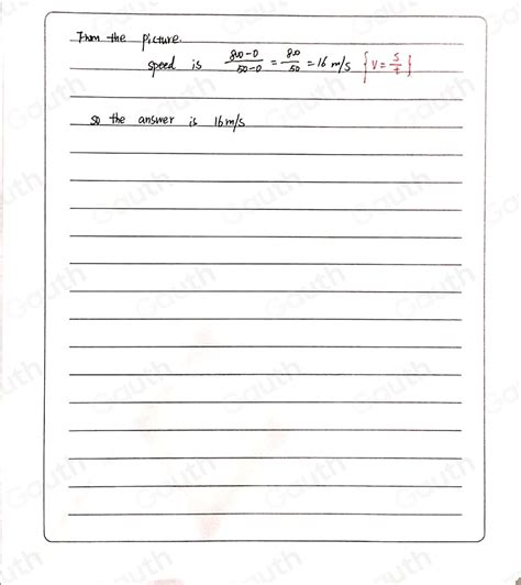 Solved This Distance Time Graph Shows Part Of The Journey Of A Train Calculate The Speed Of