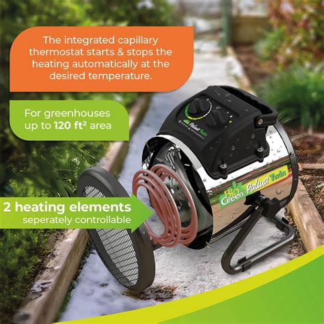 Electric Greenhouse Heater And Fan Palma With Digital Thermostat 5120 B