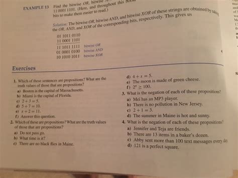 Solved Example 13 Find The Bitwise Or Bitwishis Bou 11 0001