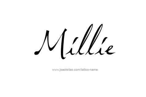 Millie Name Tattoo Designs