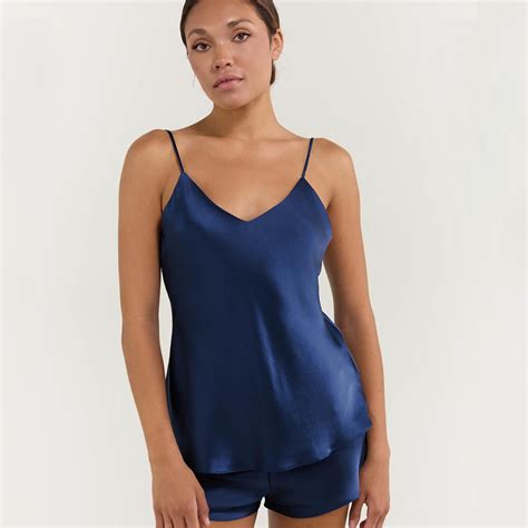 100 Mulberry Silk Camisole Pajama Set For Women Luxury Cami And