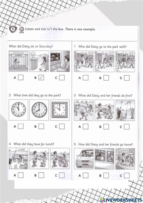 Listening Online Exercise For 3 Past Tense English Activities