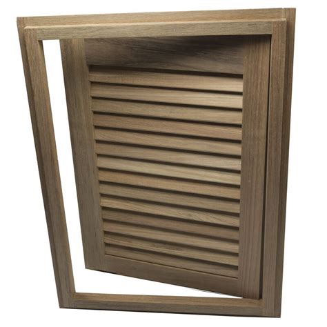 Seaforce Teak 15 X 20 Louvered Door And Frame Rh Opening