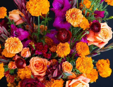 Dia De Los Muertos And Marigolds Wildflora