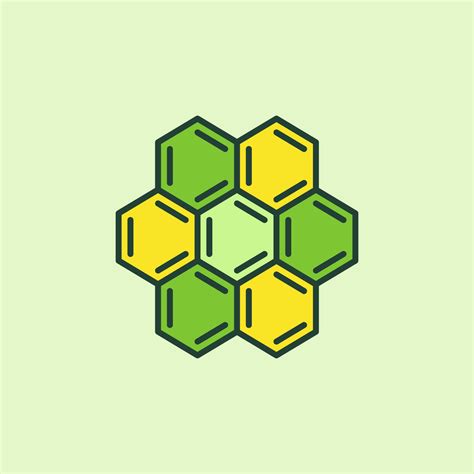 Chemical Hexagon Molecular Structure Vector Concept Colored Icon 15771372 Vector Art At Vecteezy
