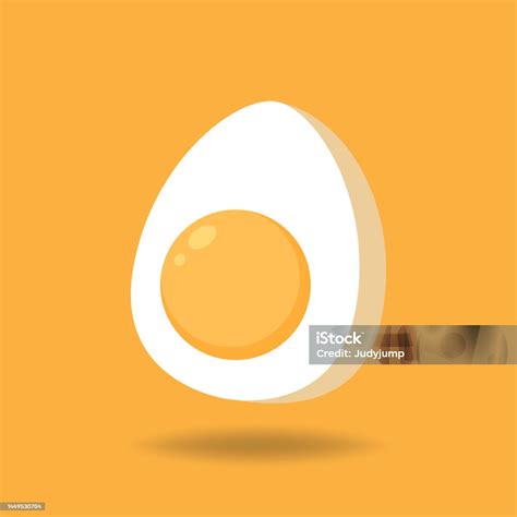 삶은 계란 벡터입니다 벽지 상징 로고 디자인 노란색 배경에 계란입니다 건강한 생활방식에 대한 스톡 벡터 아트 및 기타 이미지 건강한 생활방식 건강한 식생활 계란