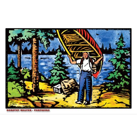 Dorothy Molter Portaging Print 11x14 Boundary Waters Artwork Dorothy Molter Museum