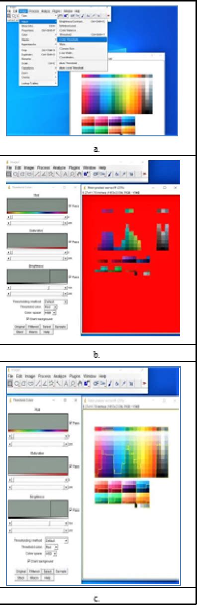 Color Palettes Overview After Thresholding Process With Default Methods Of Imagej Or Fiji∗
