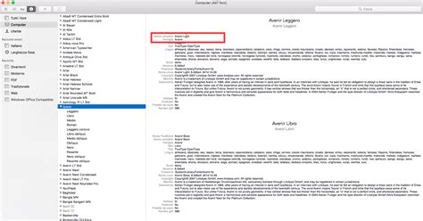 table index is nil error when using the avenir font with fontspec