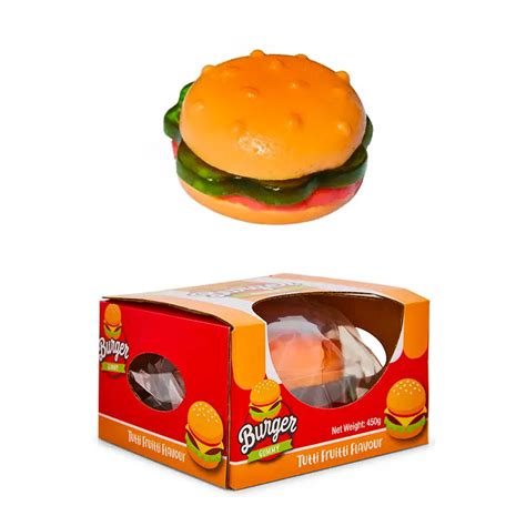 Super Gummy Burger 450g Gigantic Burger Lolly Candy Co