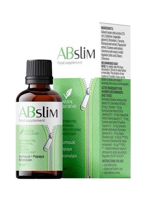 Abslim Krople Na Odchudzanie 30ml L Karnityna Ekstrakt Z Zielonej Herbaty 3800235060872