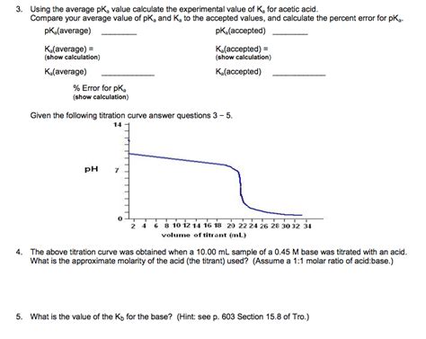 solved 3 using the average pka value calculate the