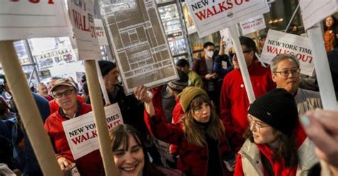 New York Times Journalists Stage Historic Strike As Labor Tensions