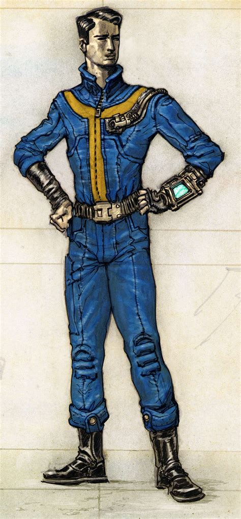 Vault Jumpsuit Official Model Image Fallout Concept Art Fallout Art
