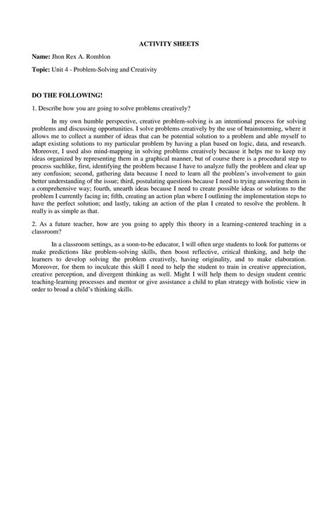 Solution Facilitating Learner Centered Teaching Unit 4 Module Answer