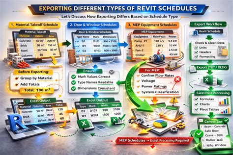 How To Export Revit Schedules To Excel Revit Families Hub
