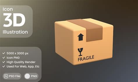 Premium PSD 3D Rendering Of The Package Object PSD File