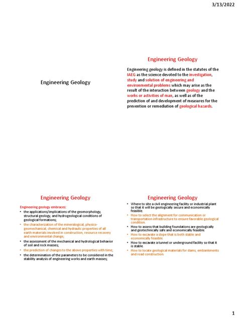 Lecture 1 Introduction Pdf Geotechnical Engineering Geology