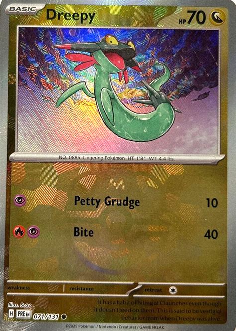 Dreepy 2025 Scarlet And Violet Prismatic Evolutions 071 131 Master Ball