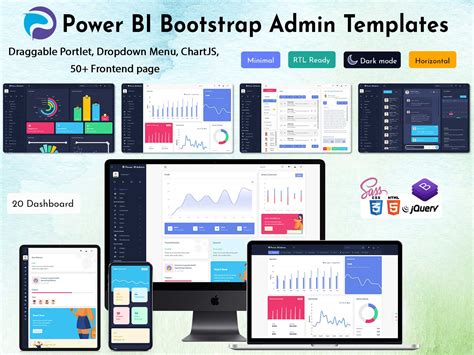 power bi bootstrap 5 admin dashboard with ltr dark theme power admin ui