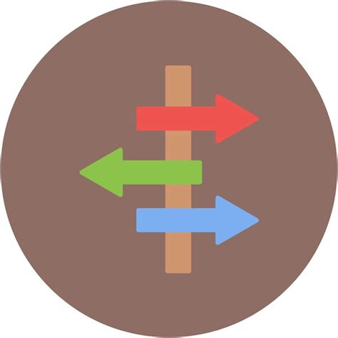 Premium Vector Direction Sign Vector Illustration Style