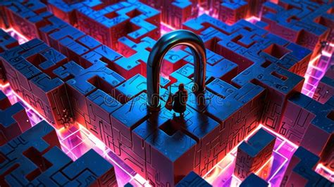 Secure Blockchain Locks For Privacy In Digital Spaces Stock Image Image Of System Security