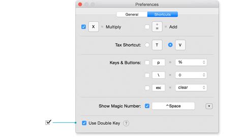 Shortcuts Double Key