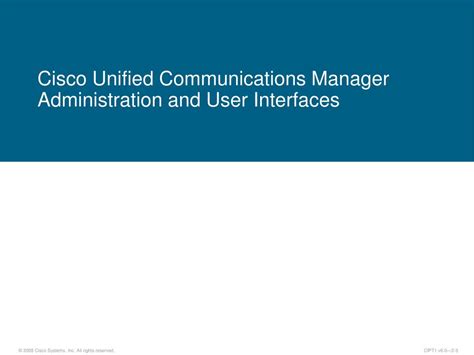 Ppt Administering Cisco Unified Communications Manager Powerpoint Presentation Id5958624