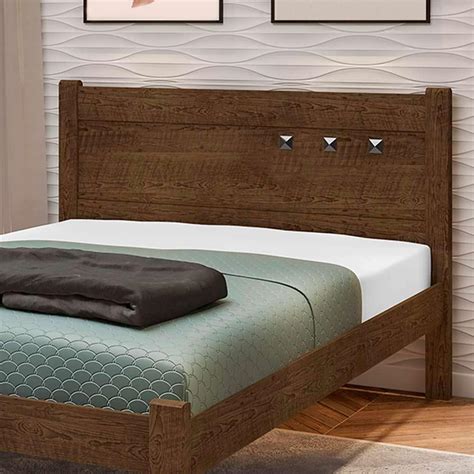 Cama De Casal Simples Paola Ii Malbec Framar Com Colchão Casal Hellen
