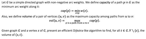 Solved Let G Be A Simple Directed Graph With Non Negative
