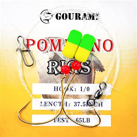 Snapklik Com Gourami Pcs Saltwater Pompano Rigs For Surf Fishing Double Drops High Low