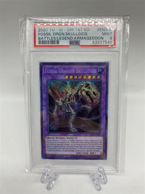 Psa Graded Yu Gi Oh Fossil Dragon Skullgios 1st Edition 9