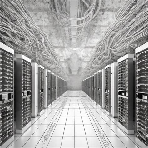 Premium Photo Technology Server Room In The Cloud