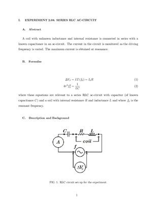 Physics Lab Experiments With Simulated Data For Remote Delivery Department Of Chemistry And